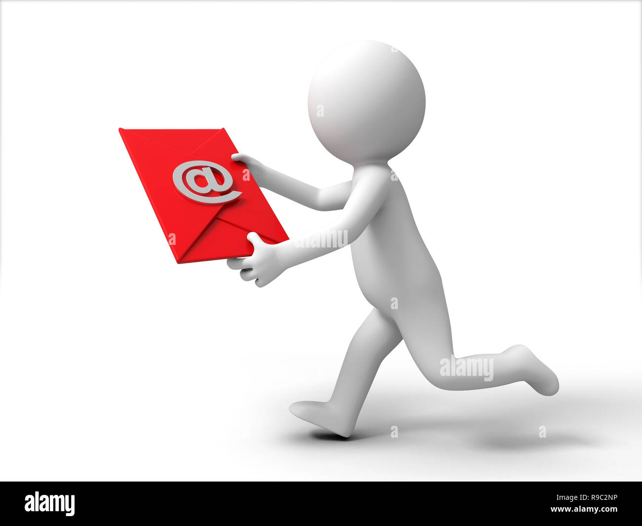 3d illustration white people mail hi-res stock photography and images ...