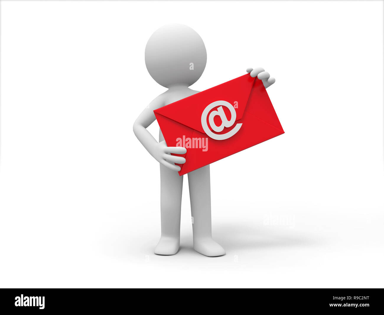 3d illustration white people mail hi-res stock photography and images ...