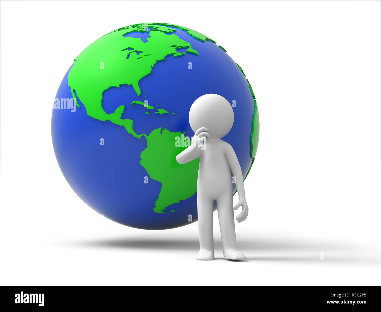 Vector Cartoon Illustration Earth Character High Resolution Stock ...