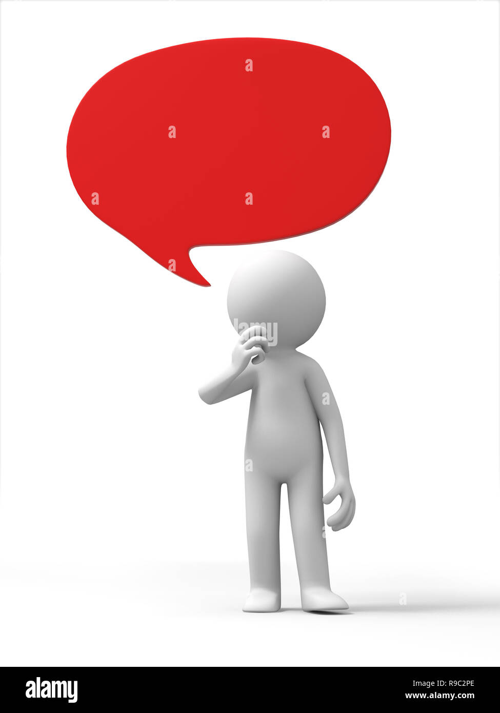 3d white people blank bubble hi-res stock photography and images - Alamy