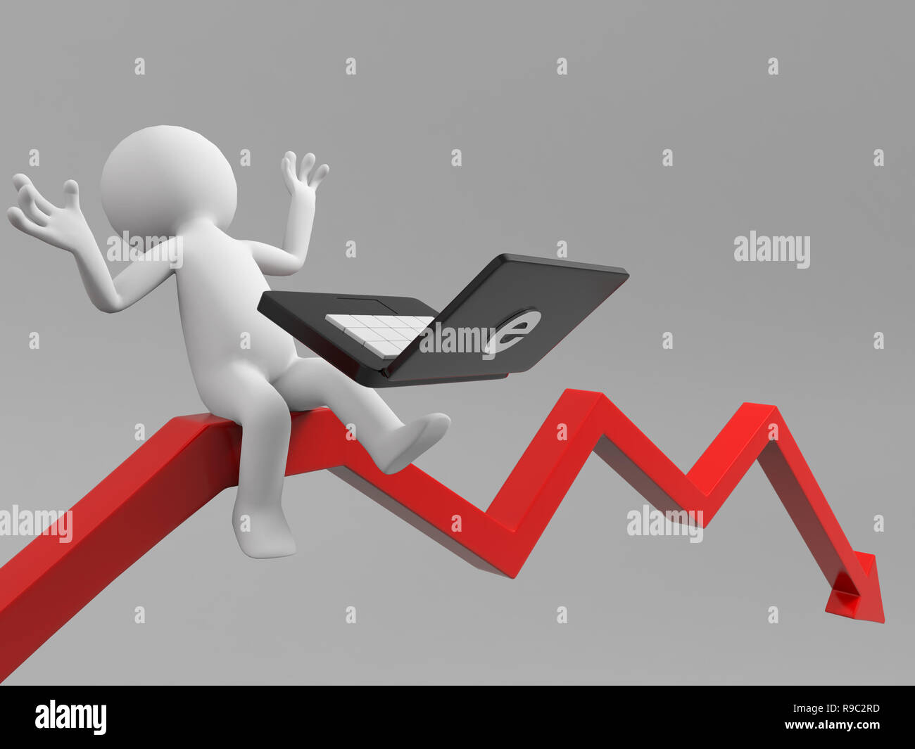 A 3d people using a computer Stock Photo - Alamy