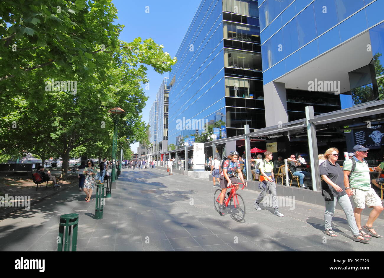 People visit Southbank in Melbourne Australia Stock Photo - Alamy