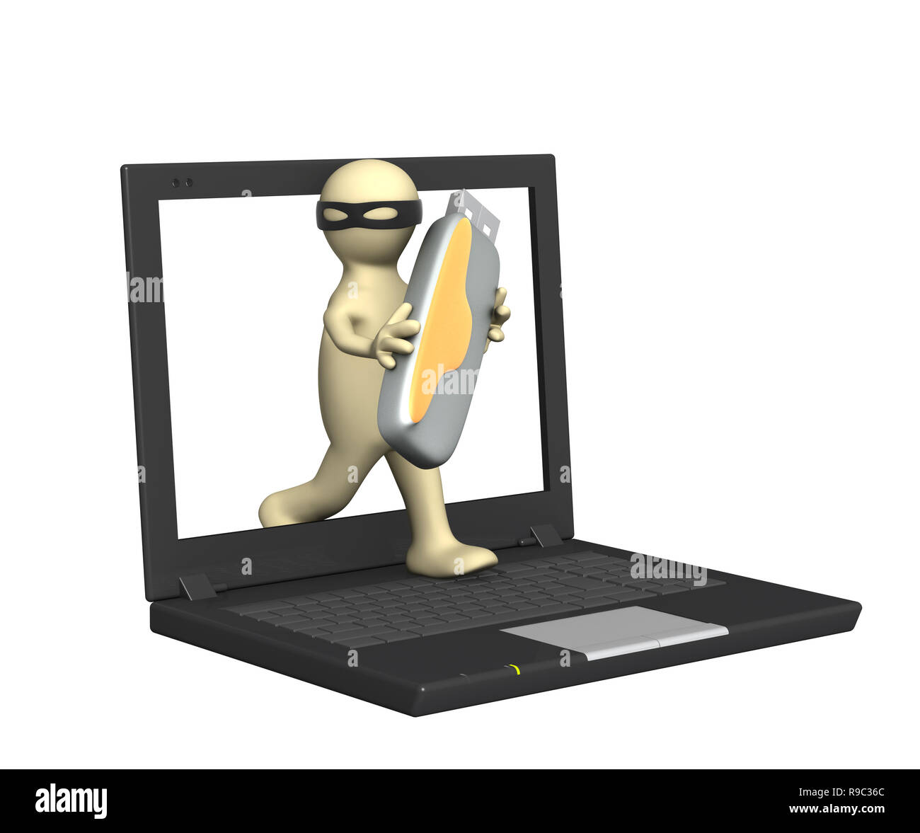 Hacker using 3d laptop hi-res stock photography and images - Alamy