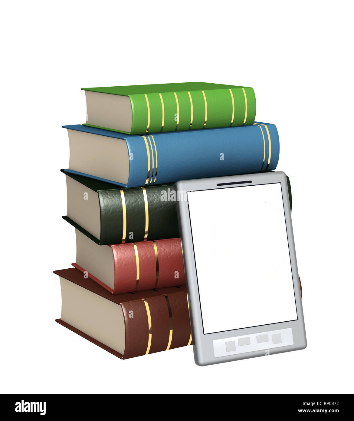 Book reading laptop stack Cut Out Stock Images & Pictures - Alamy