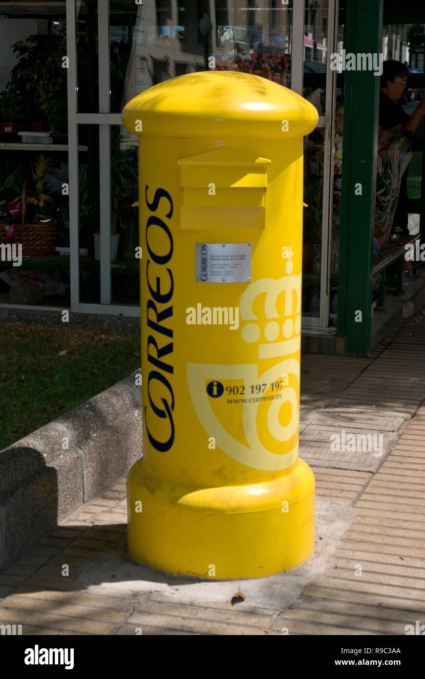 Yellow Mailbox, Spain Stock Photo - Alamy