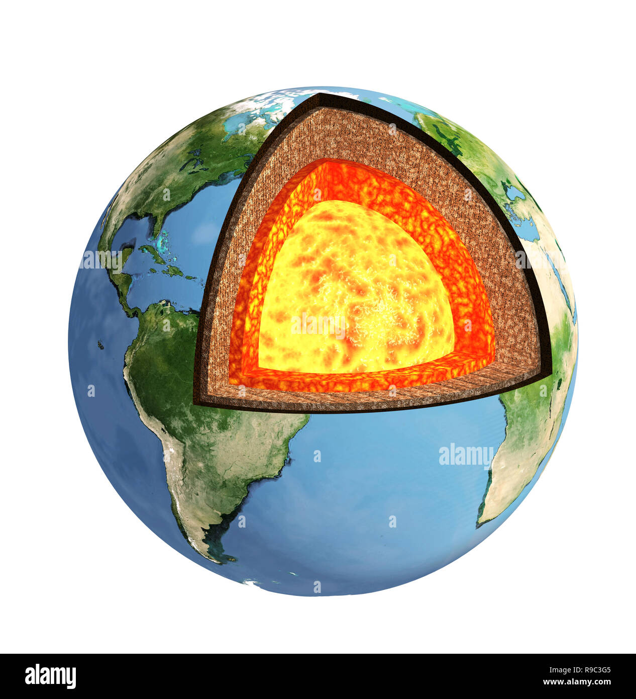 Inner Structure Earth Stock Photos & Inner Structure Earth Stock Images ...