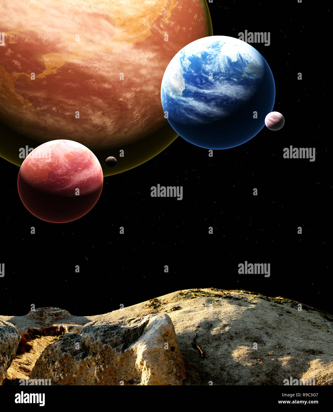 Beautiful majestic space. Elements of this image furnished by NASA ...