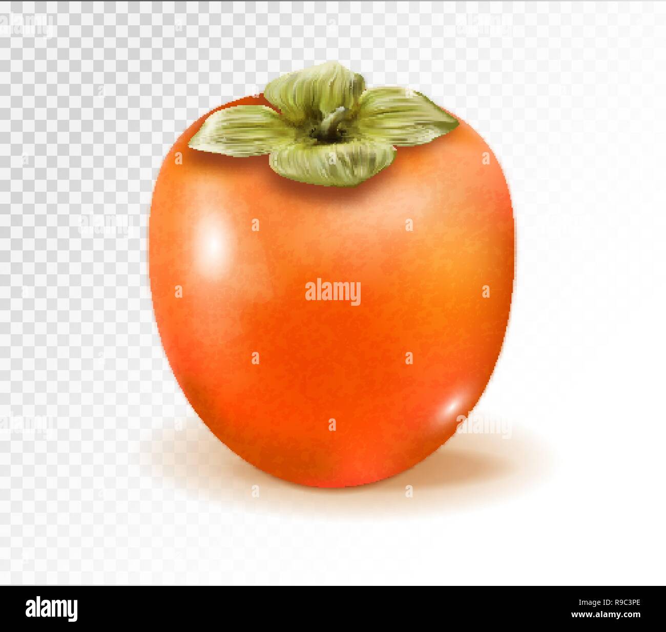 Persimmon fruit isolated on transparent background. Realistic quality ...