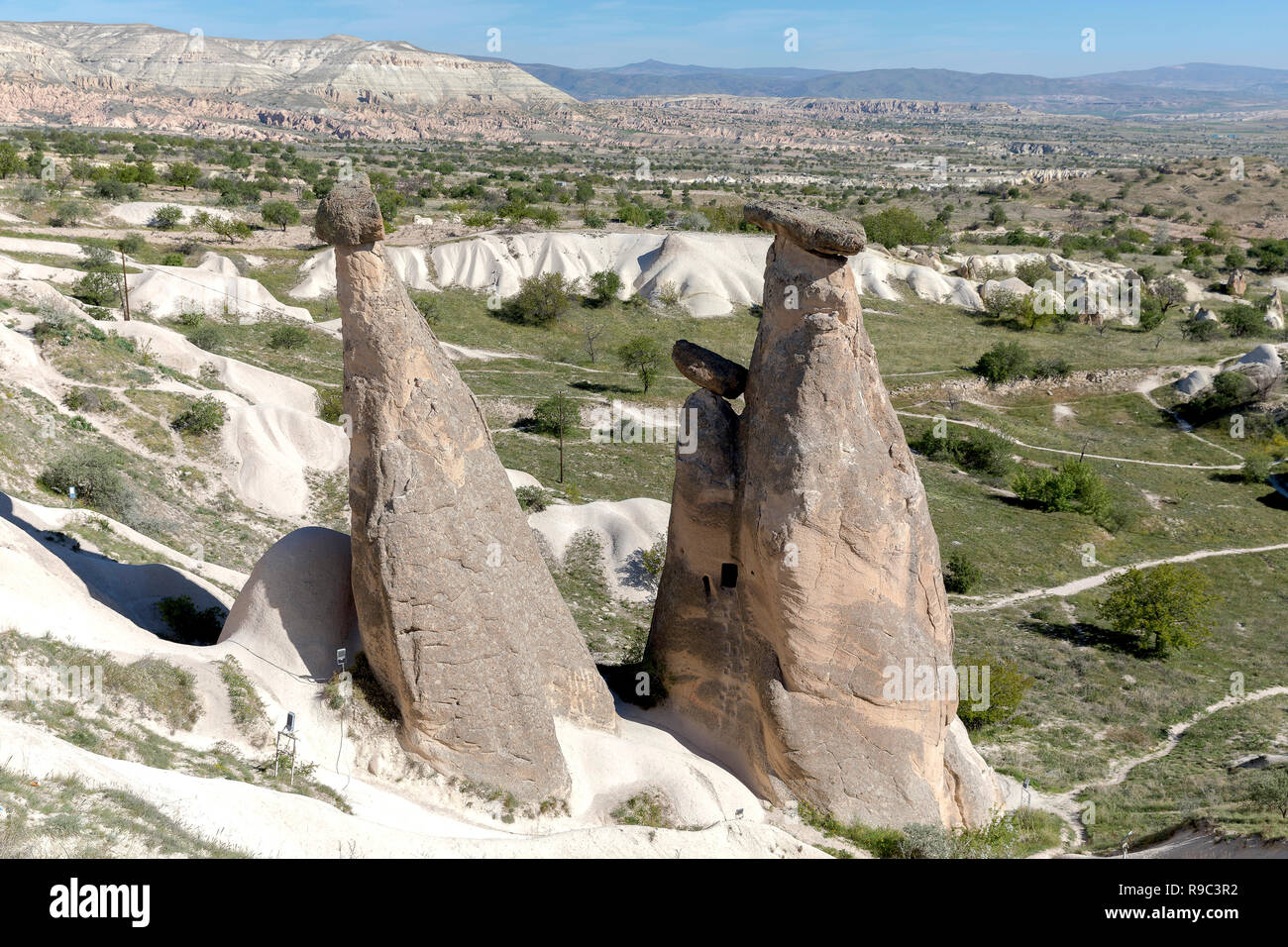 Cappadocia in Turkey with the three beautiful volcanic formation Stock ...