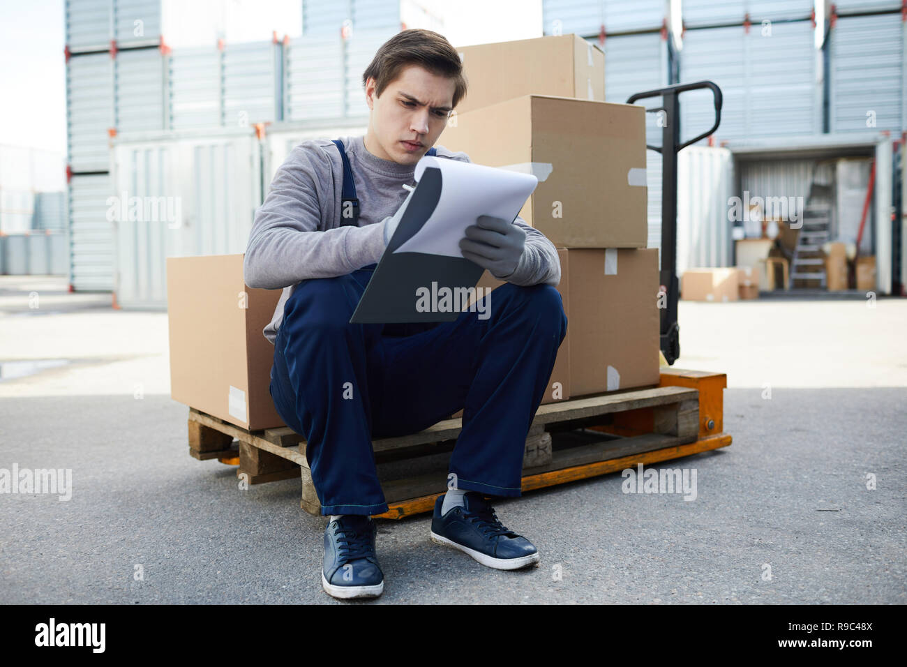 Filling data in document Stock Photo - Alamy