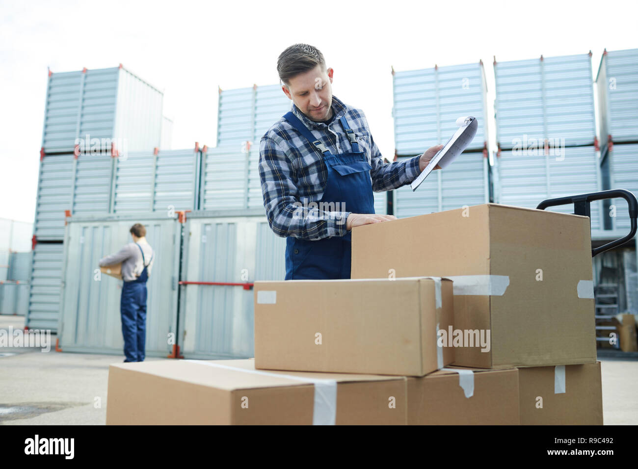 Inventory boxes stack hi-res stock photography and images - Alamy