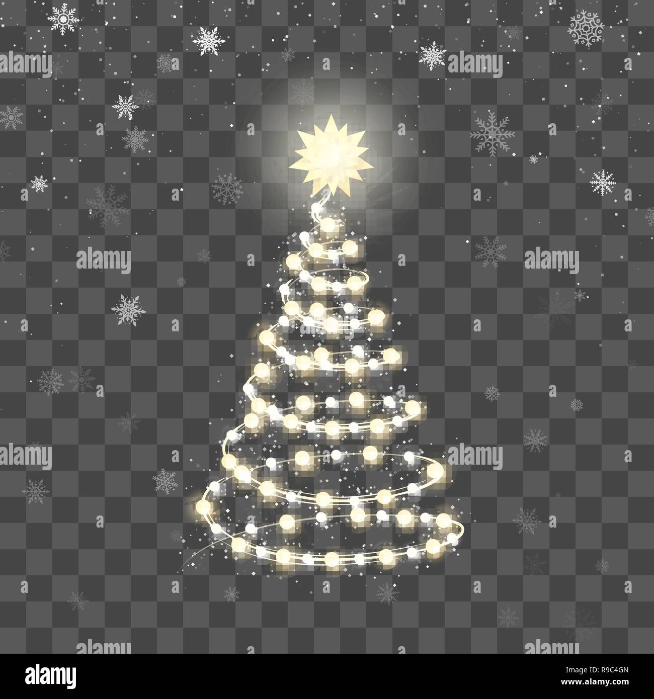 Reflection christmas tree on Stock Vector Images - Alamy