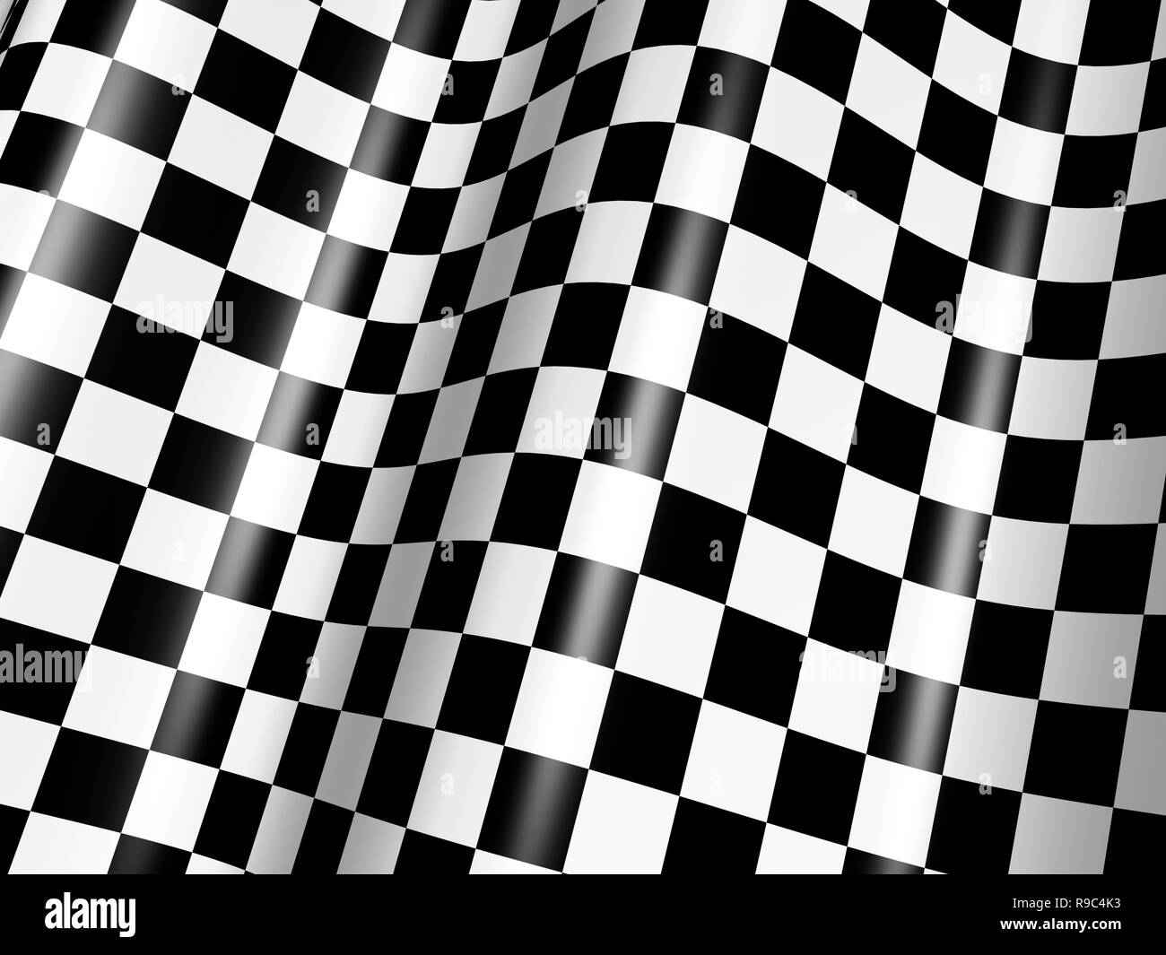 Sports background - abstract checkered flag. 3d render Stock Photo - Alamy