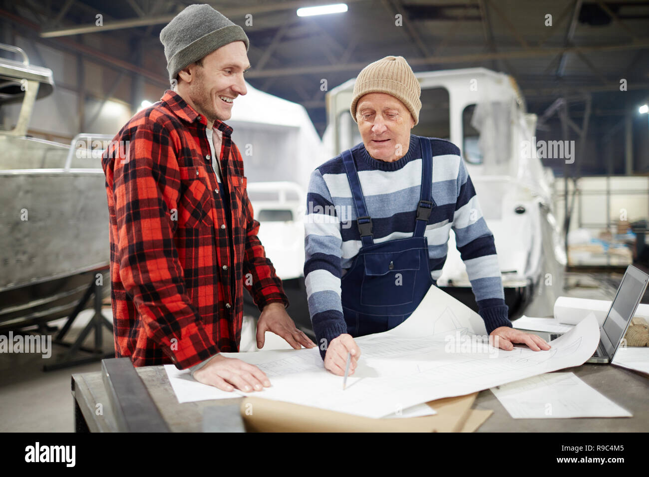 Explaining working sketch Stock Photo - Alamy