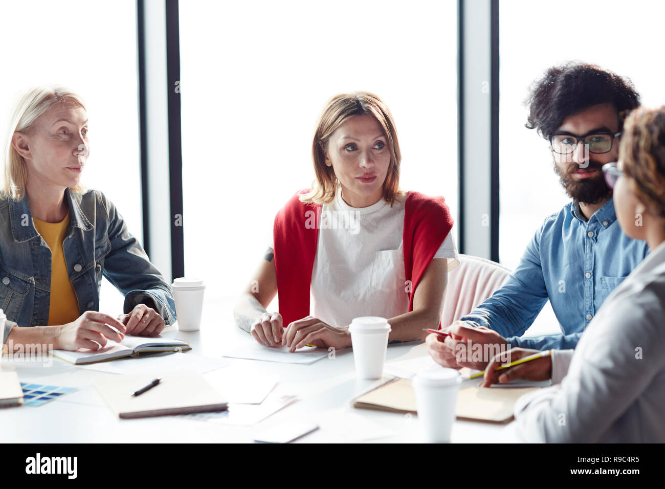 Concentrated group people working hi-res stock photography and images ...