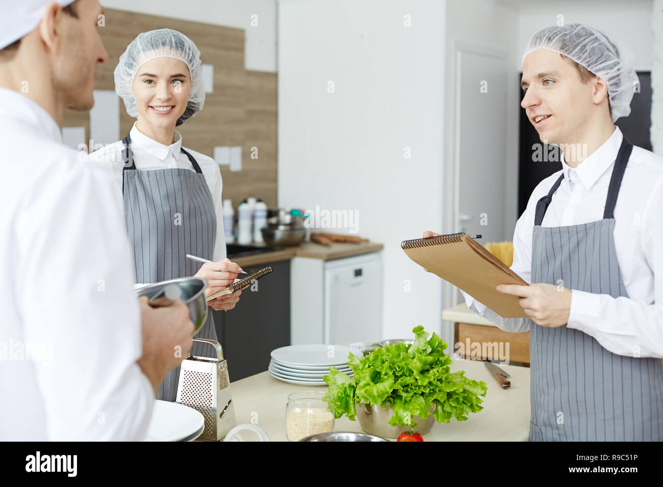 Making cookery notes Stock Photo - Alamy