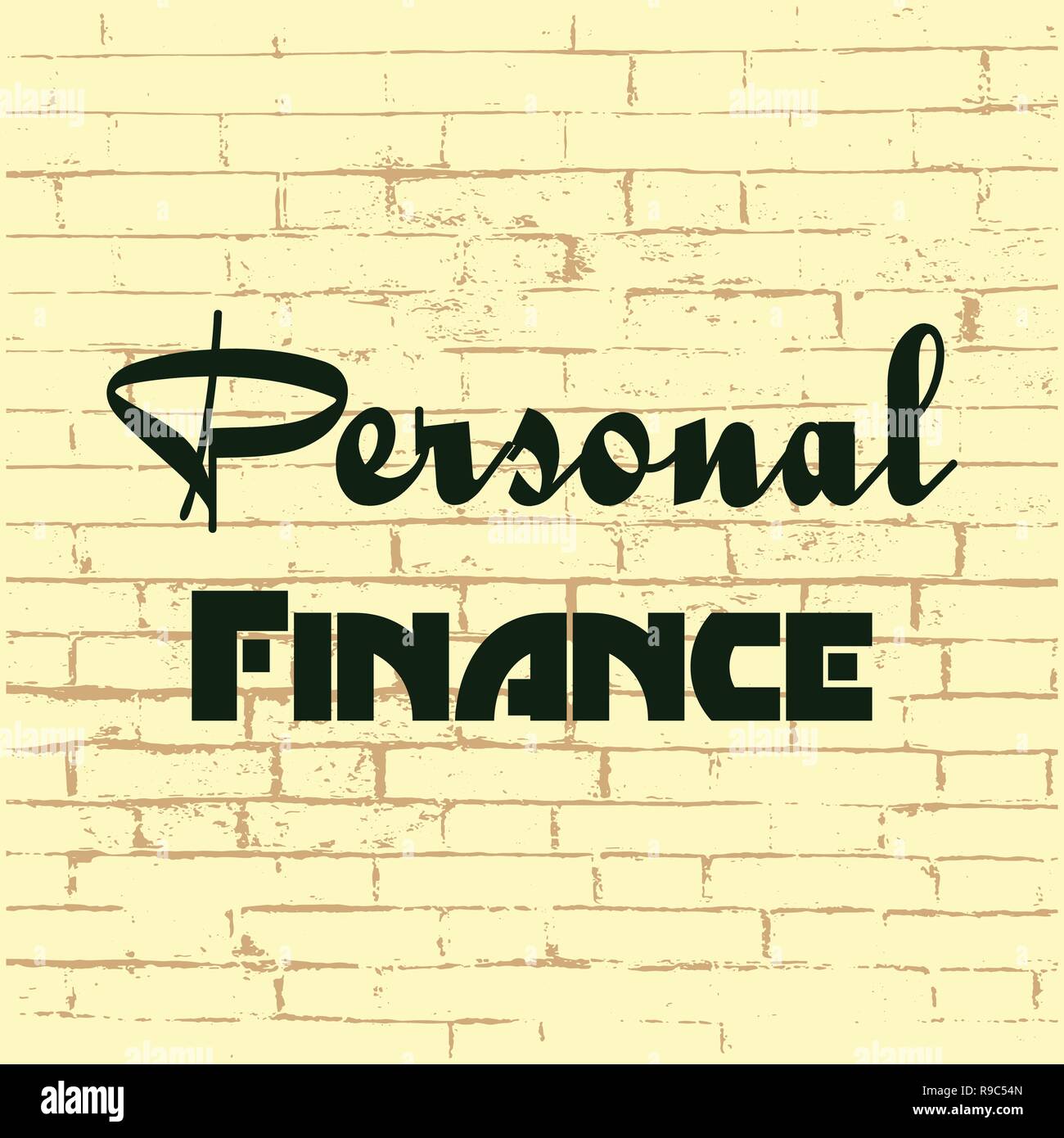 Personal finance. Concept phrase. Vector illustration for design Stock ...