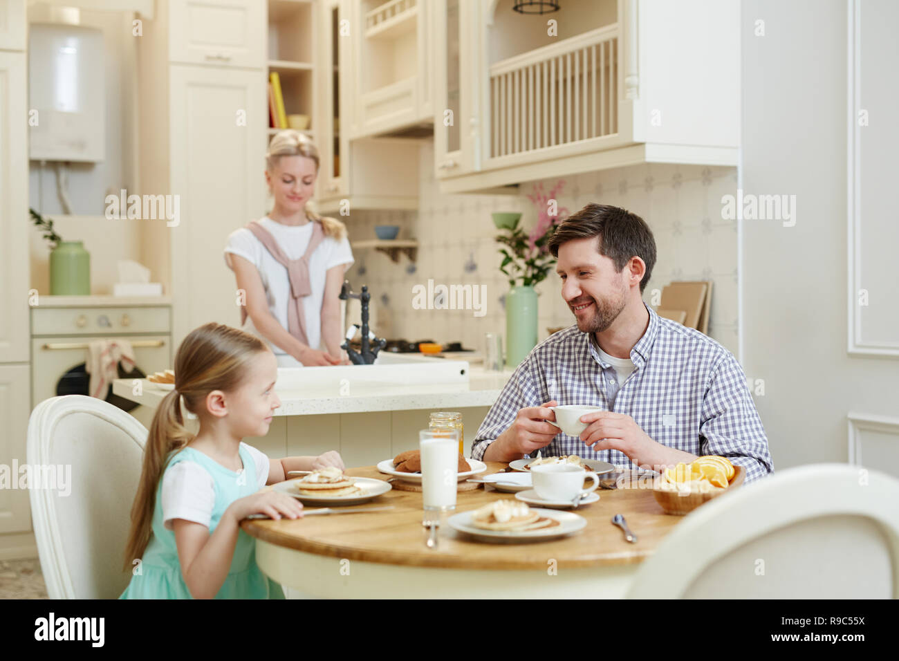 Breakfast in the kitchen Stock Photo - Alamy
