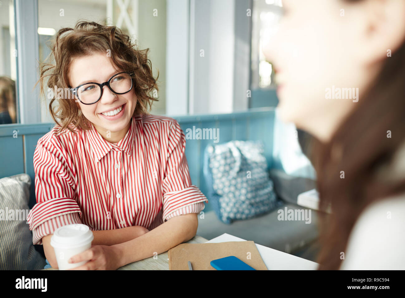 Talk with friend Stock Photo - Alamy