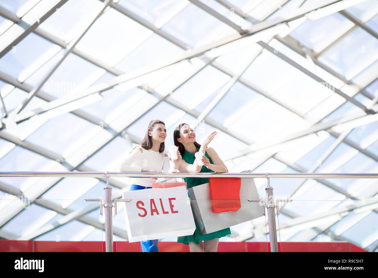 Sales in new shopping mall Stock Photo - Alamy