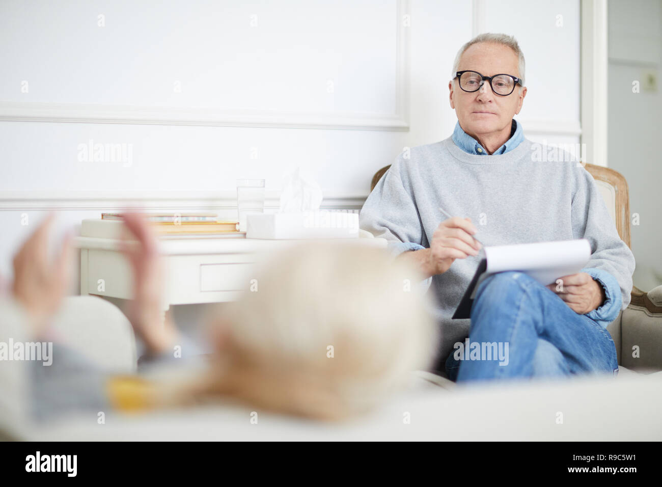 Elderly professional adult psychologist woman hi-res stock photography ...