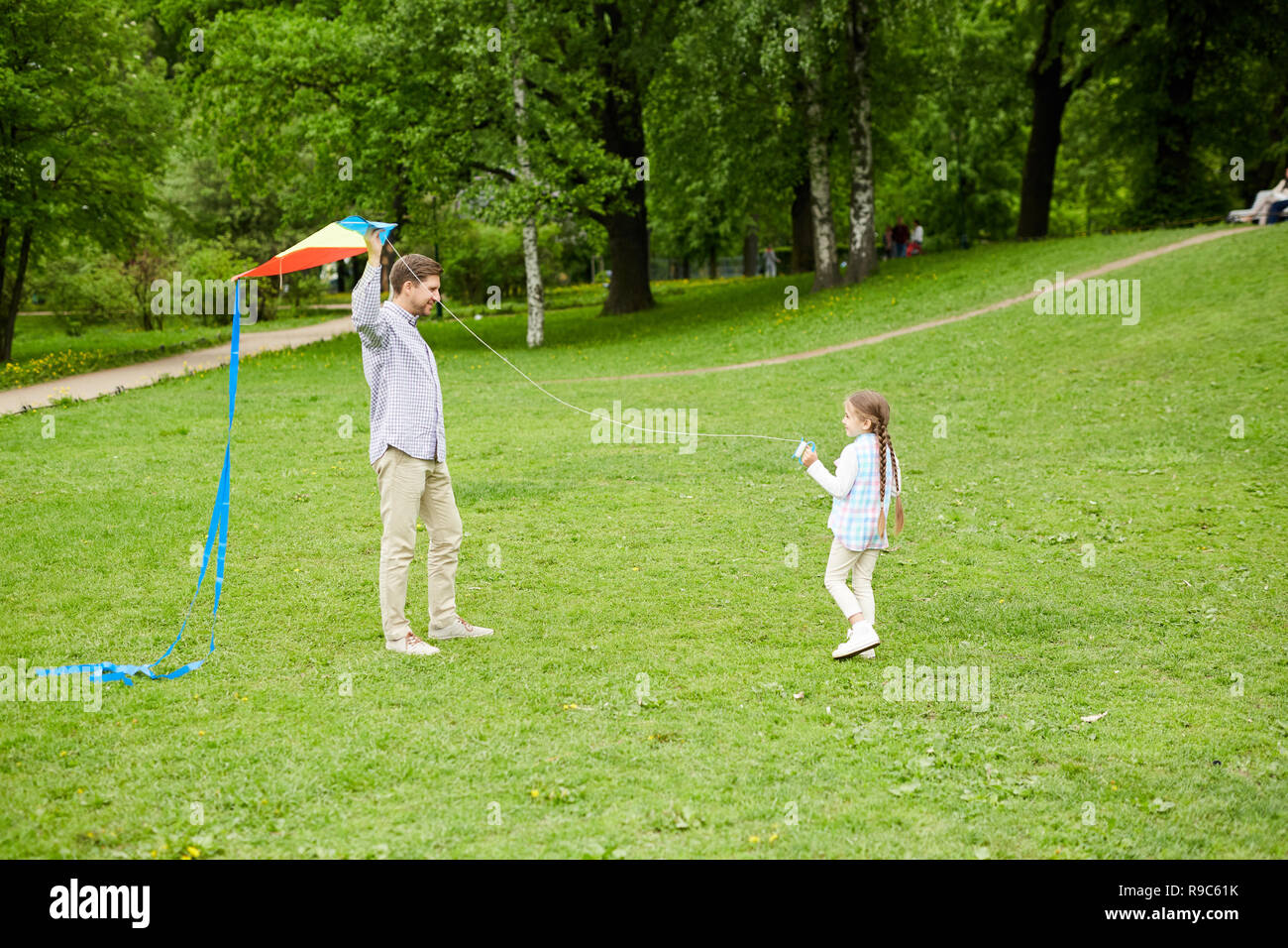 Kite child parent hi-res stock photography and images - Alamy