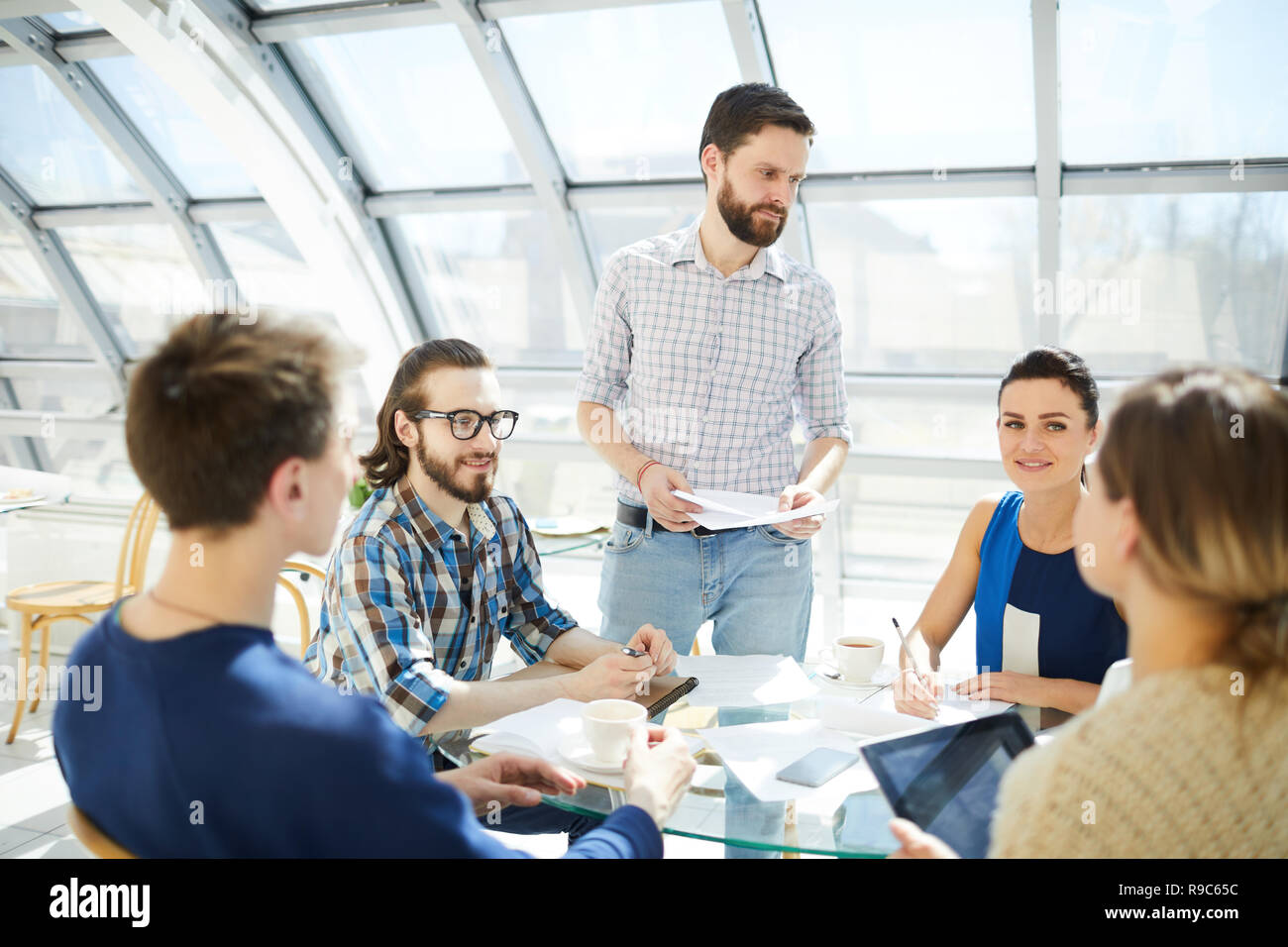 Business person asking questions hi-res stock photography and images ...