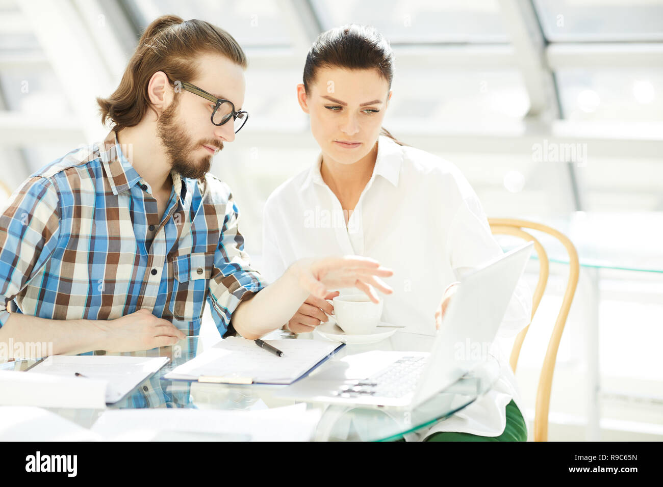 Making presentation of project Stock Photo - Alamy