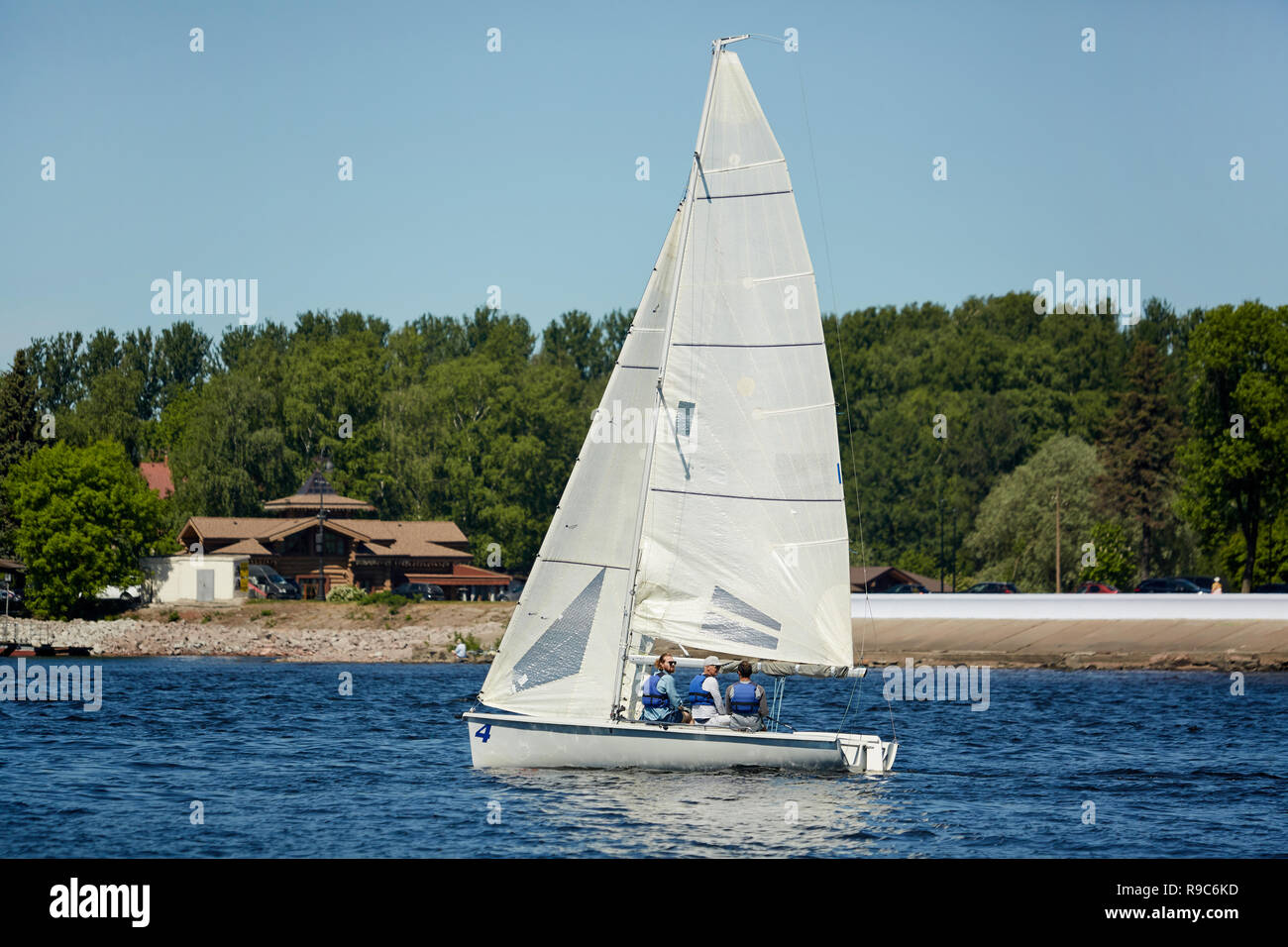 Sailing on weekend Stock Photo - Alamy