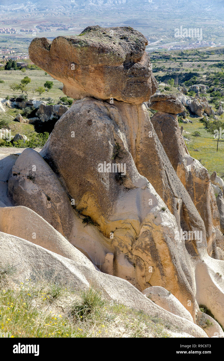 Cappadocia in Turkey with the three beautiful volcanic formation Stock ...