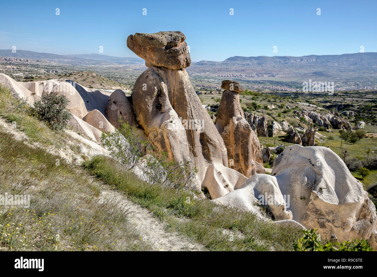 Cappadocia in Turkey with the three beautiful volcanic formation Stock ...