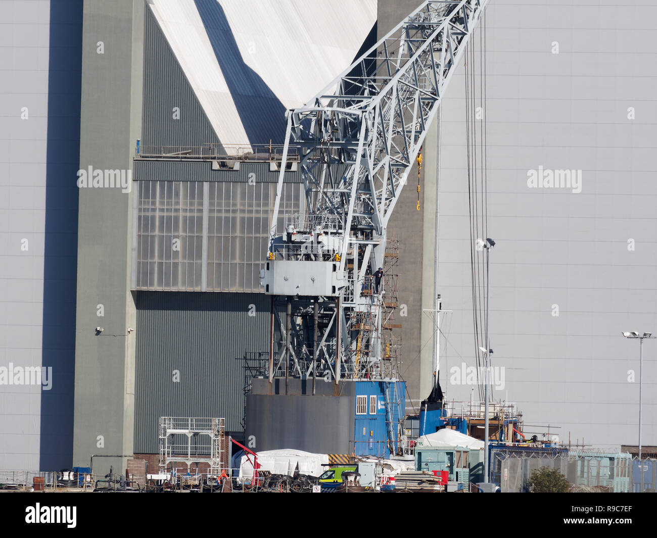 HMS Defender Type 45 warship at Plymouth Naval dockyard, A Daring class ...