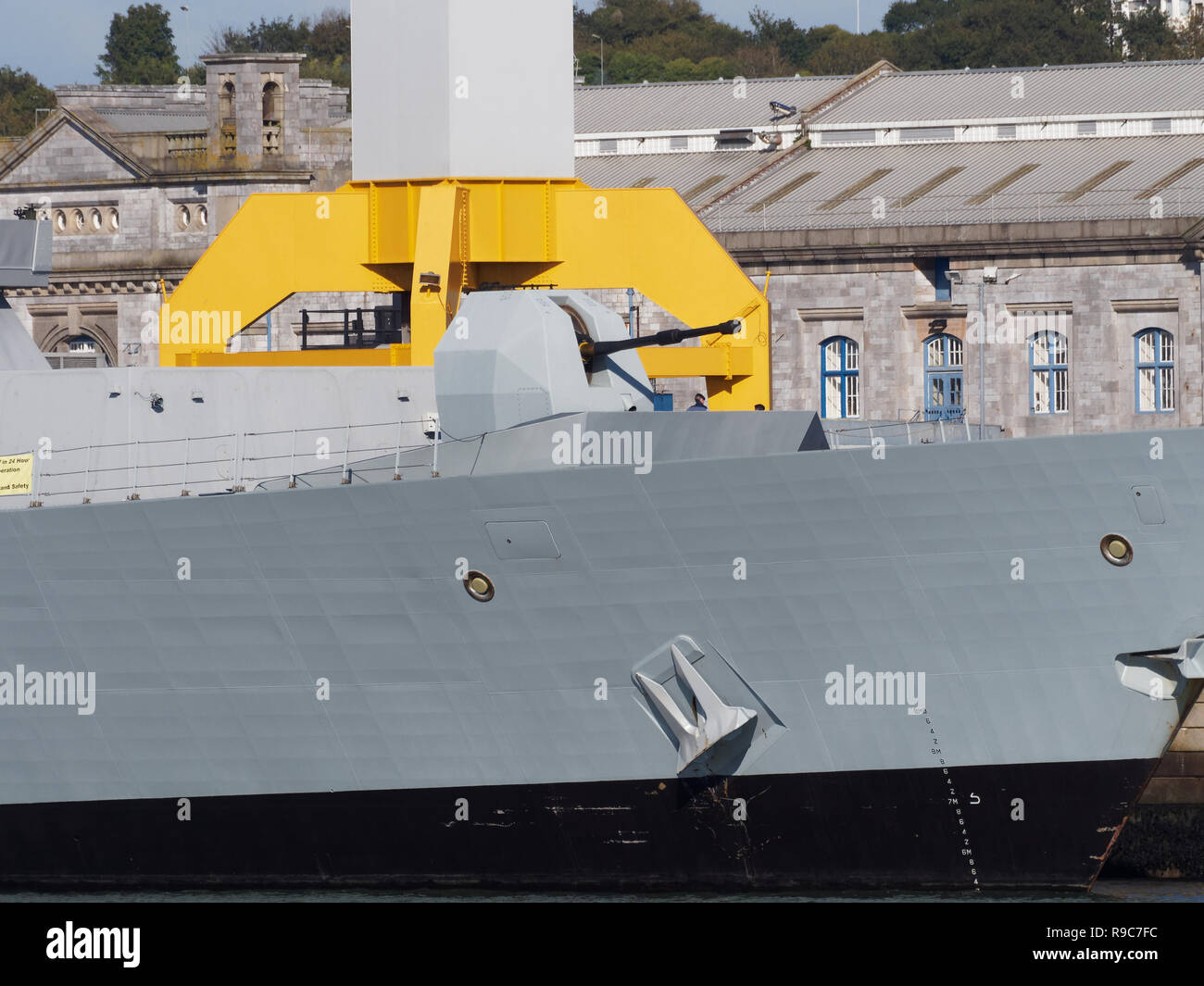 HMS Defender Type 45 warship at Plymouth Naval dockyard, A Daring class ...