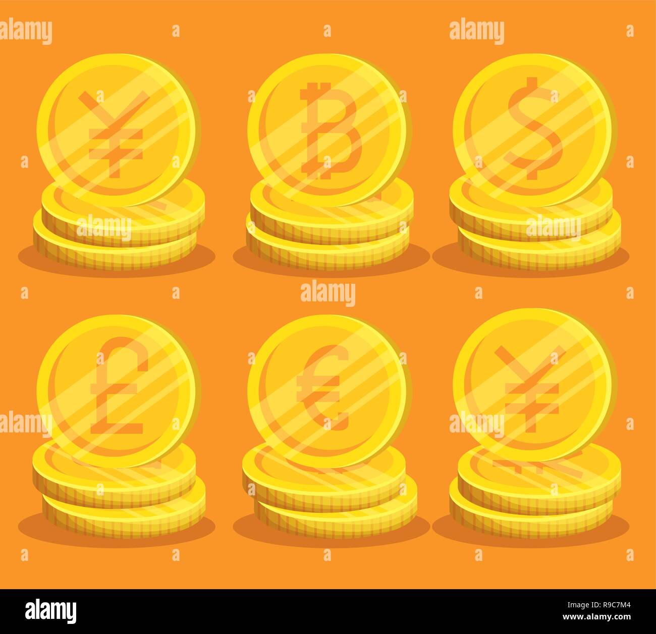 Cryptocurrency virtual coins set Stock Vector Images - Alamy