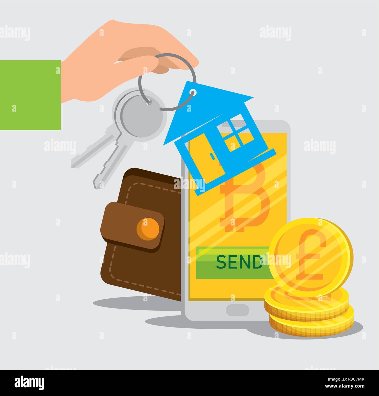 Exchange house keys Stock Vector Images - Alamy