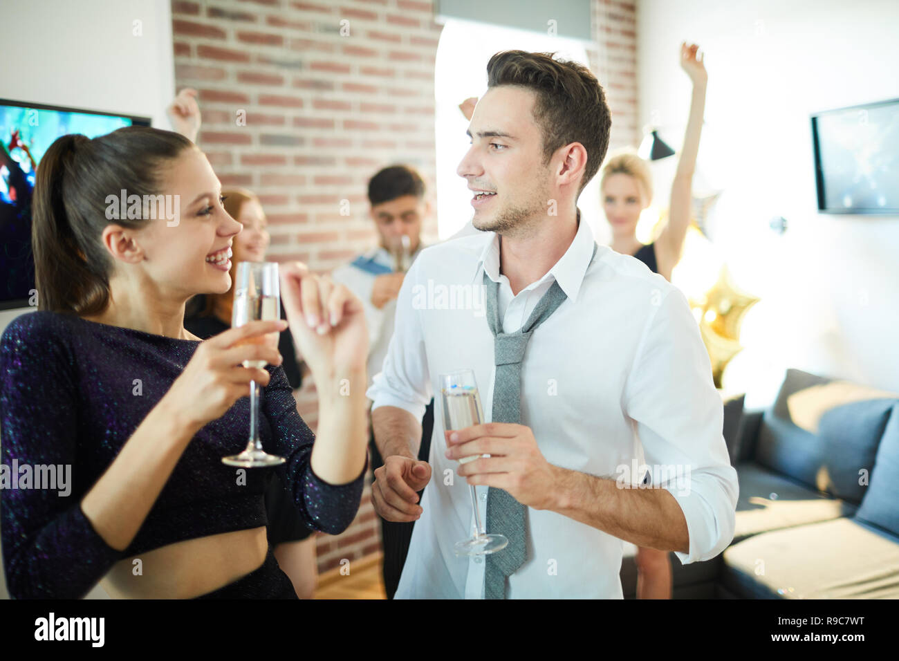 Talking while dancing Stock Photo - Alamy