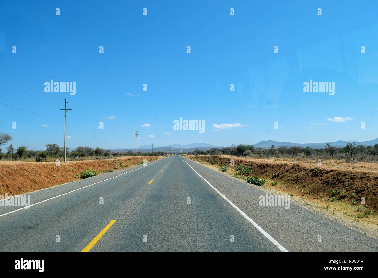 A clear highway in Arusha, Tanzania Stock Photo - Alamy