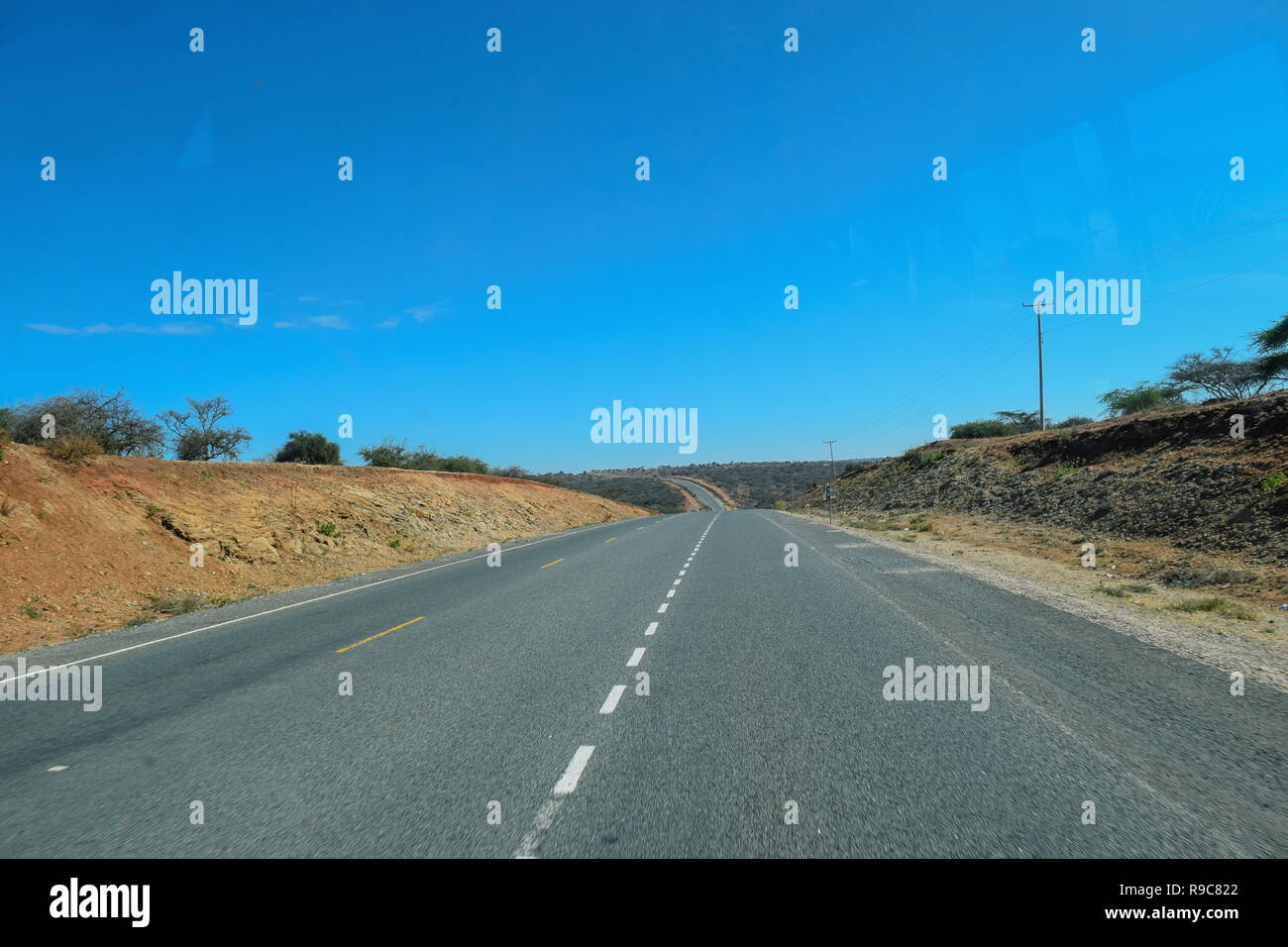 A clear highway in Arusha, Tanzania Stock Photo - Alamy