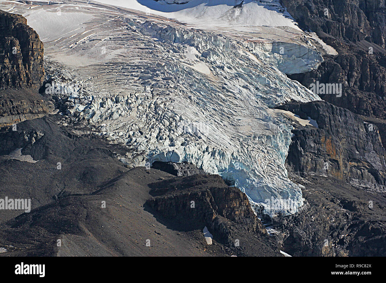 The Athabasca Glacier is one of the six principal 'toes' of the ...