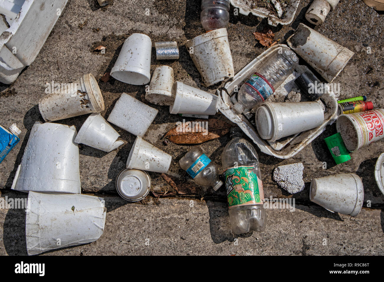 Large amounts of trash and plastic refuse collect in Ballona Creek ...