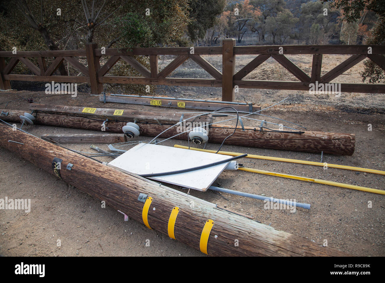 Downed power lines hi-res stock photography and images - Alamy