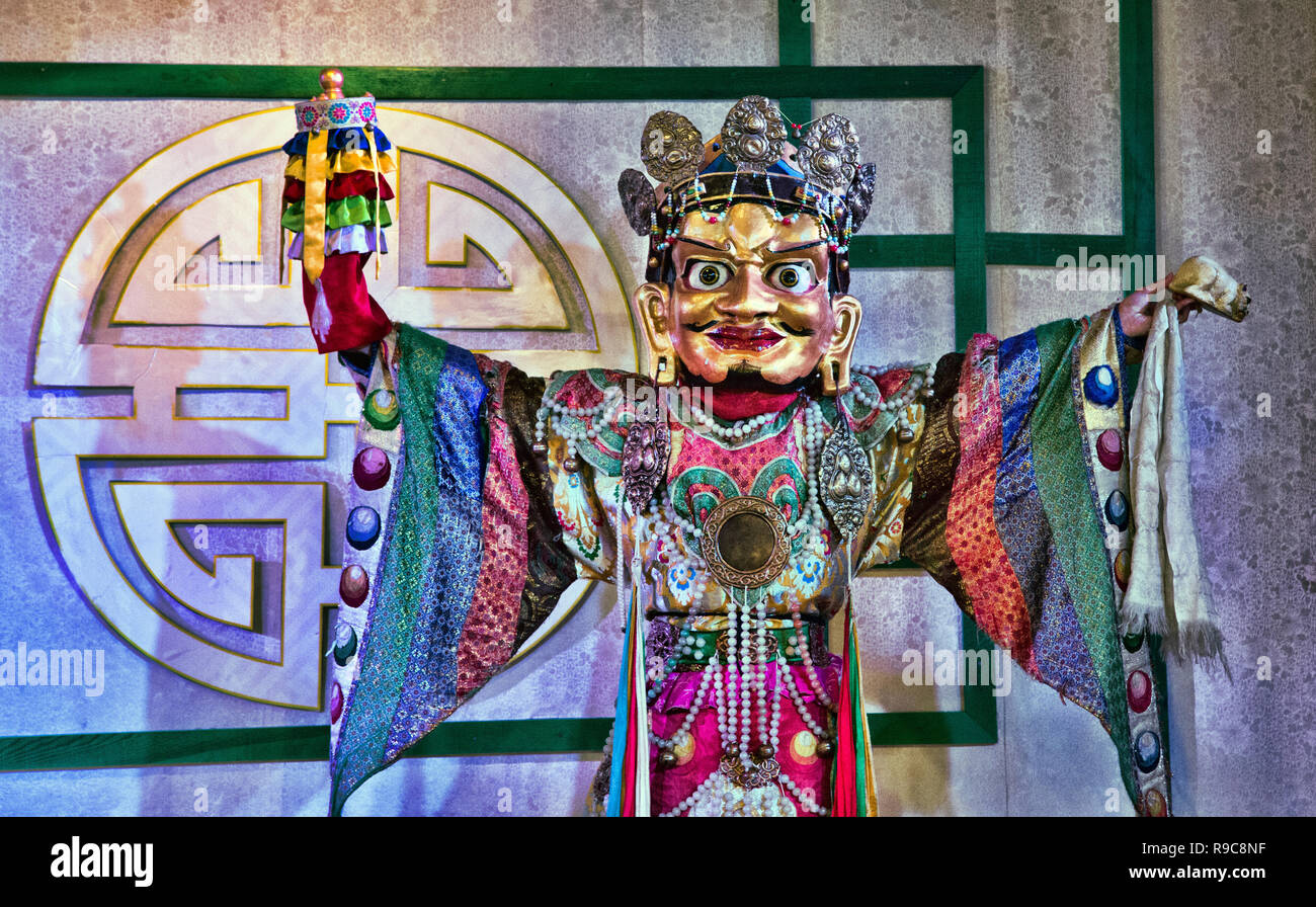 Mongolian Traditional Tsam Mask Dance in Mongolia Stock Photo - Alamy