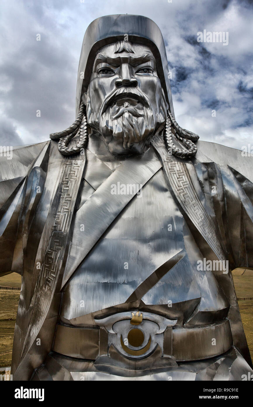 Genghis Khan Equestrian Statue in Mongolia Stock Photo - Alamy