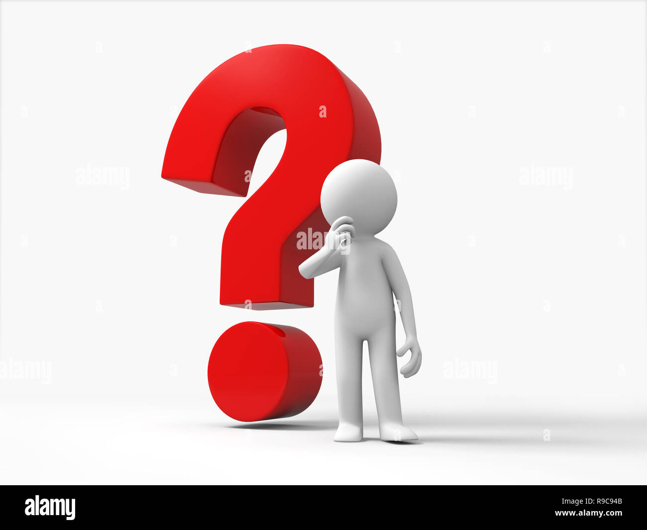 Question icon in red abstract Cut Out Stock Images & Pictures - Alamy