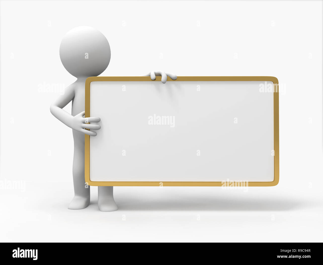 3d white people sign board hi-res stock photography and images - Alamy