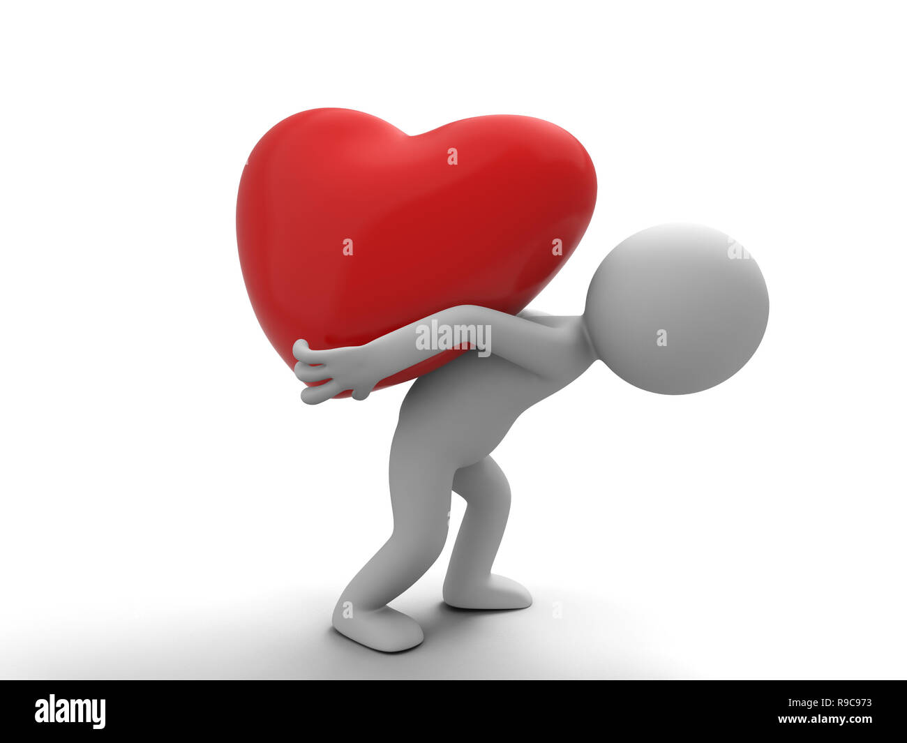 One difficult carrying a heart Stock Photo - Alamy