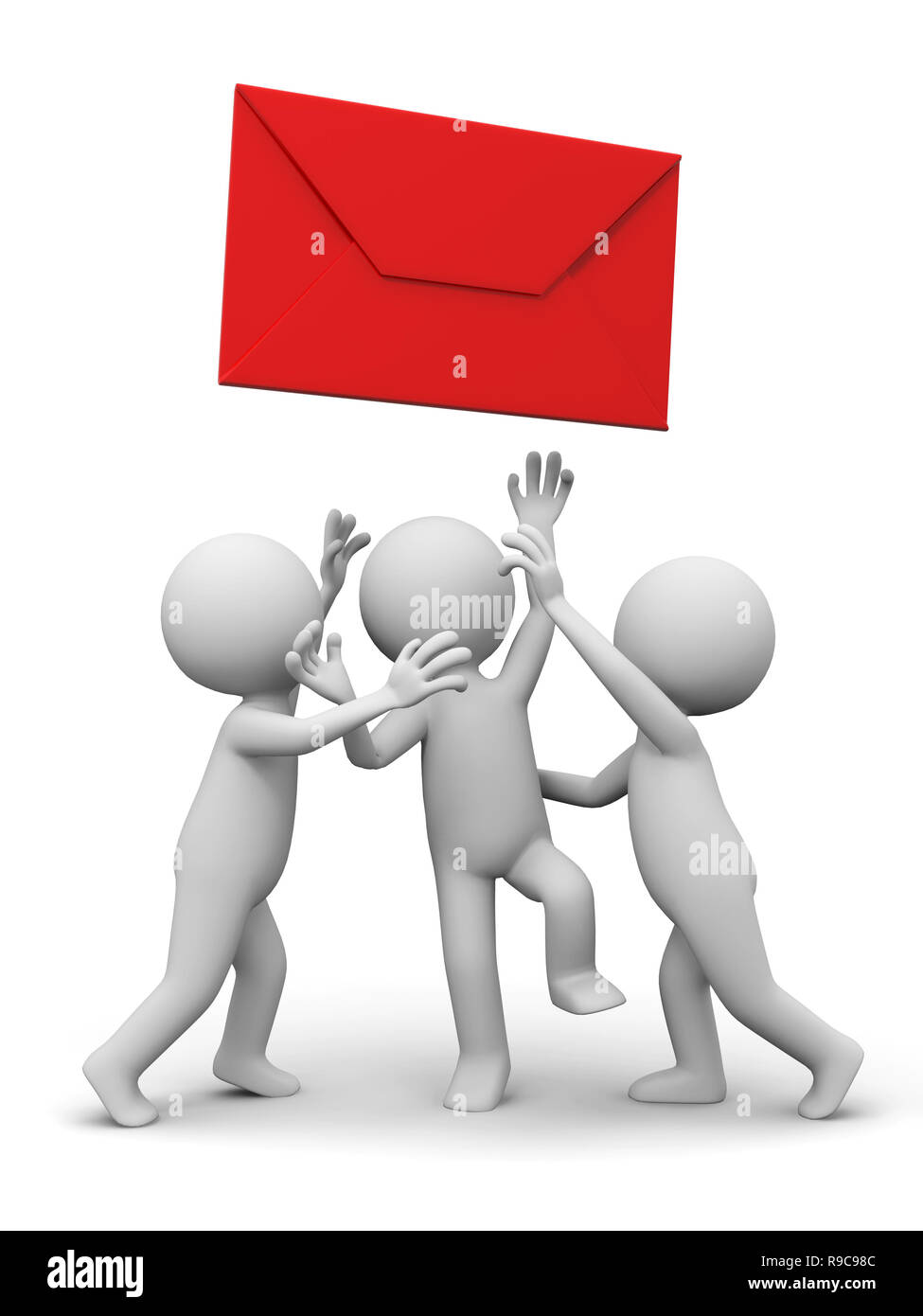 Three business people fighting Cut Out Stock Images & Pictures - Alamy
