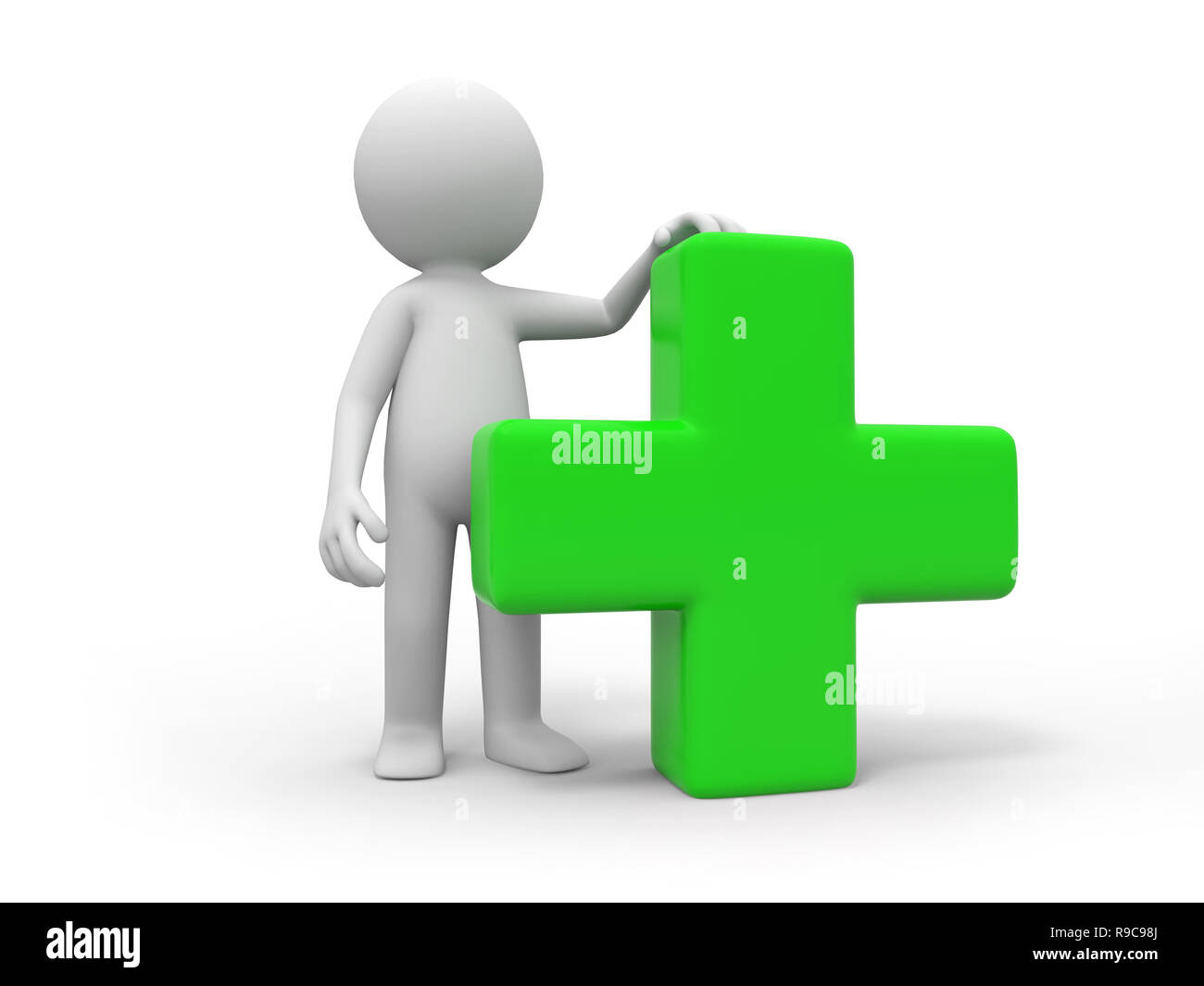 A man and a cross Stock Photo - Alamy