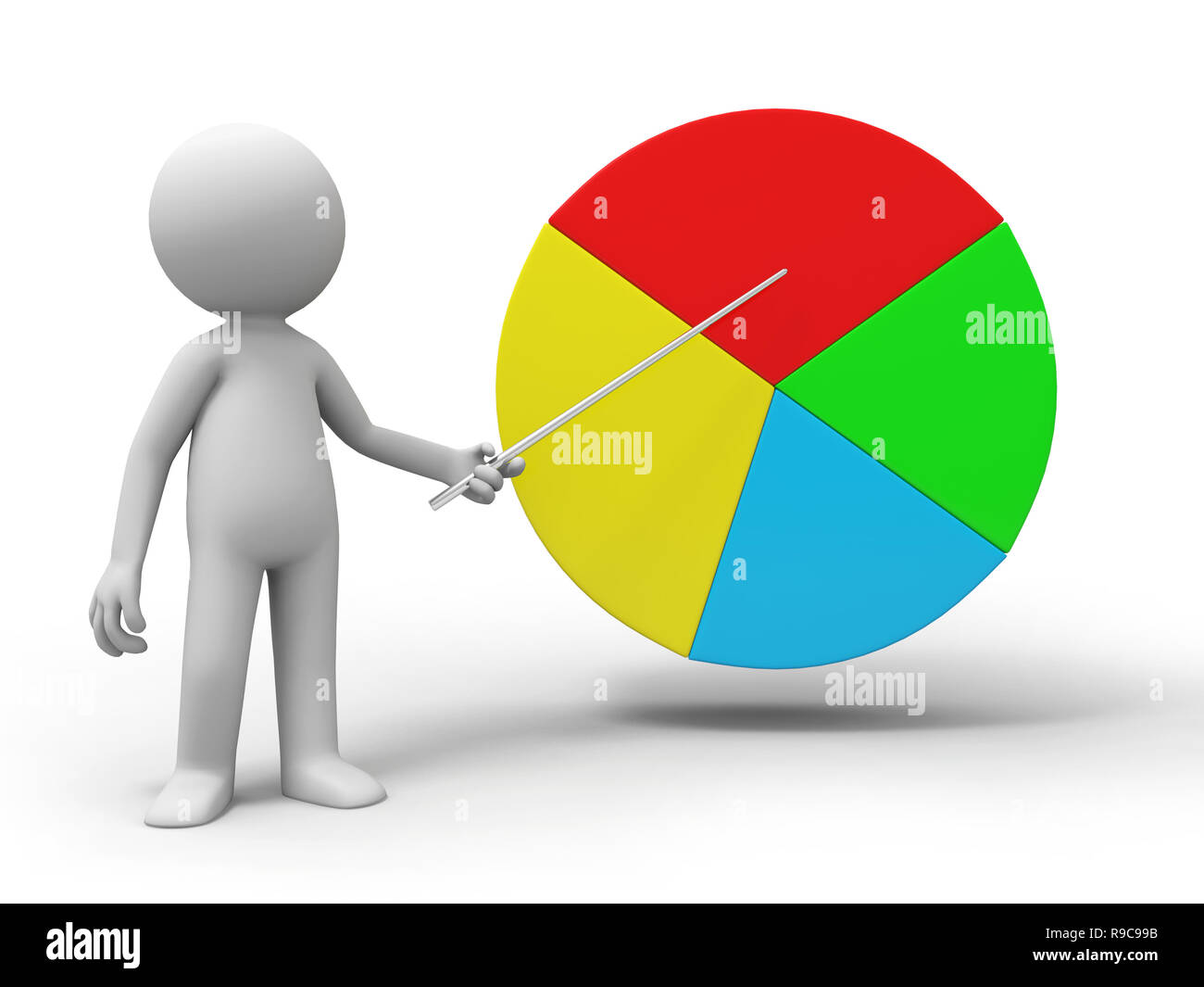 3d green pie chart Cut Out Stock Images & Pictures - Alamy