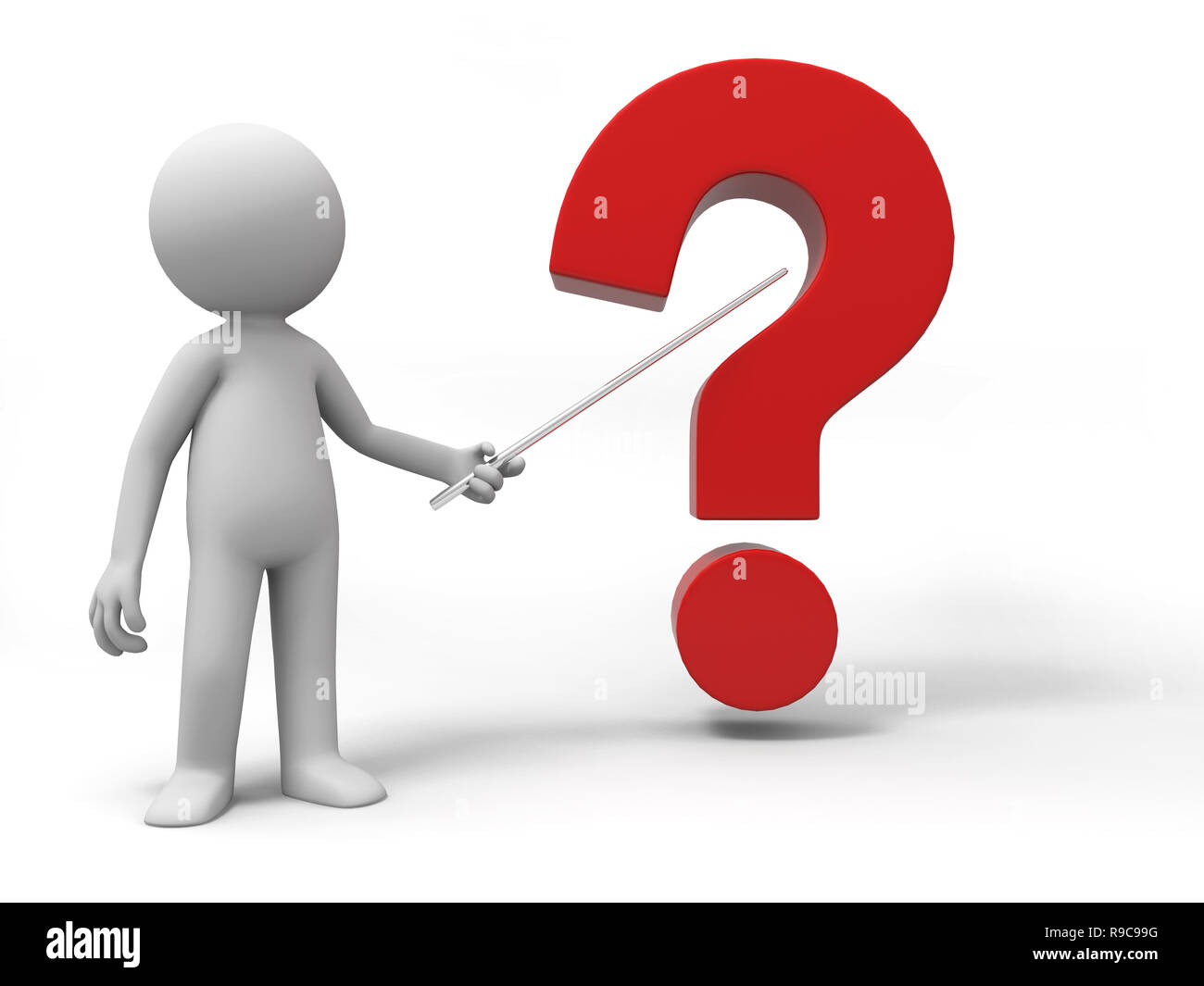 Illustration blue question mark Cut Out Stock Images & Pictures - Alamy